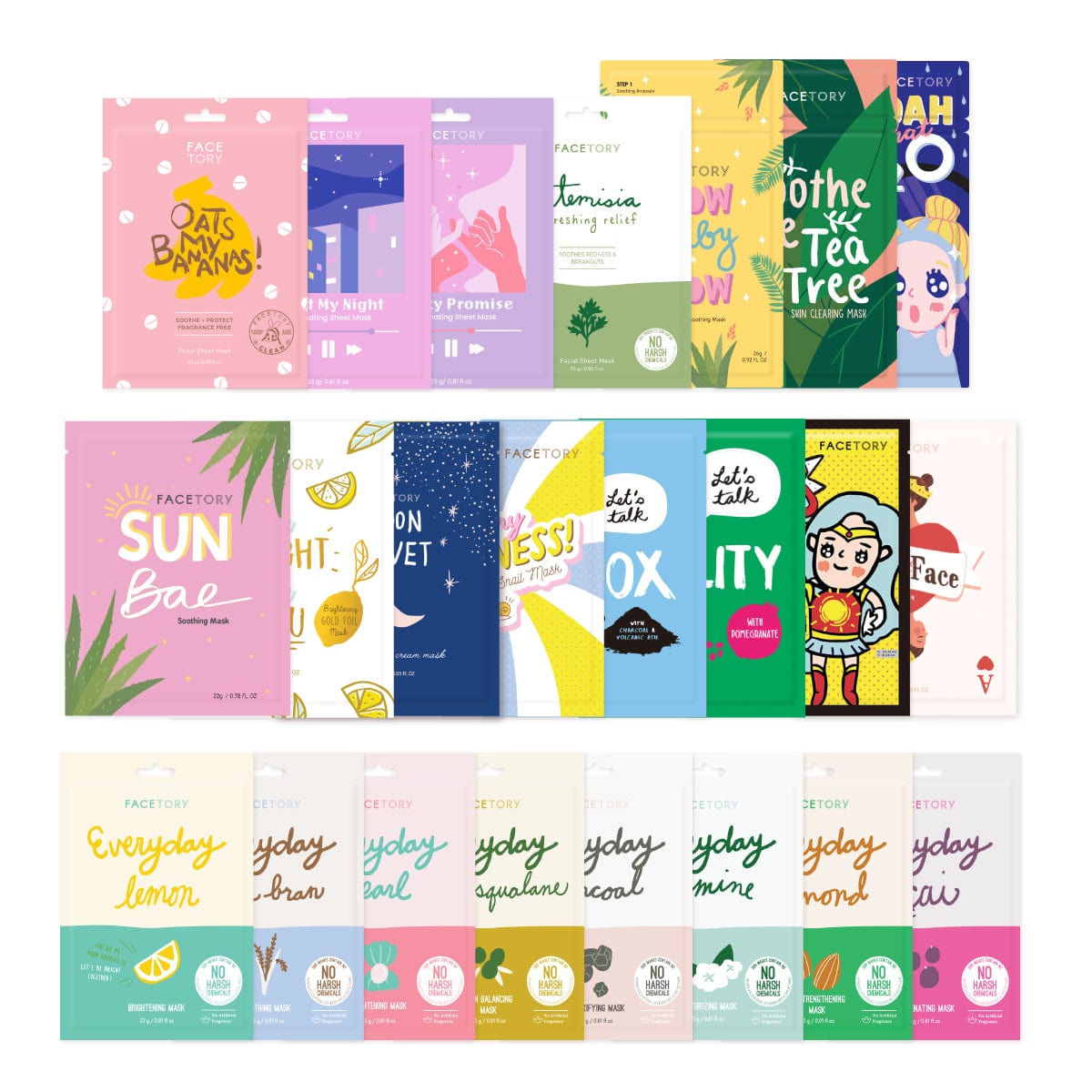 simple face masks set