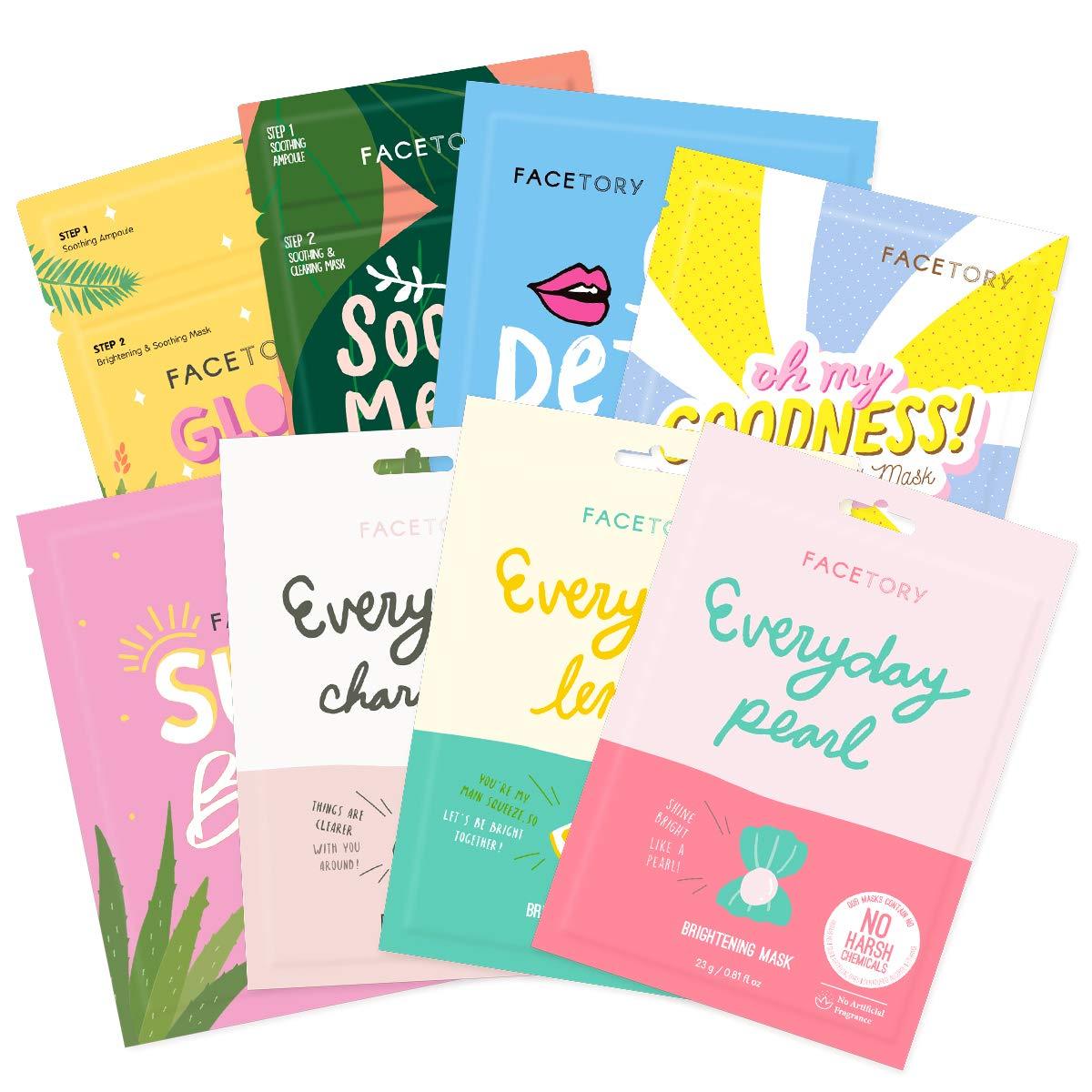 FaceTory Skin Type Sheet Mask Collection (Pack of 8)